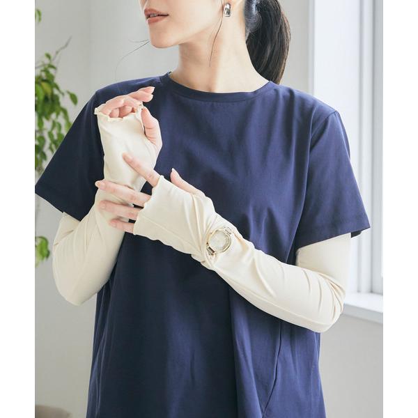 ZOZO問い合わせ番号:84834963ショップ:cross marche，クロスマルシェブランド:cross marche，クロスマルシェ商品名:【涼活本舗】UVCUT99％以上 接触冷感 UPF50＋ 腕時計スリット入りメロウロングアー...