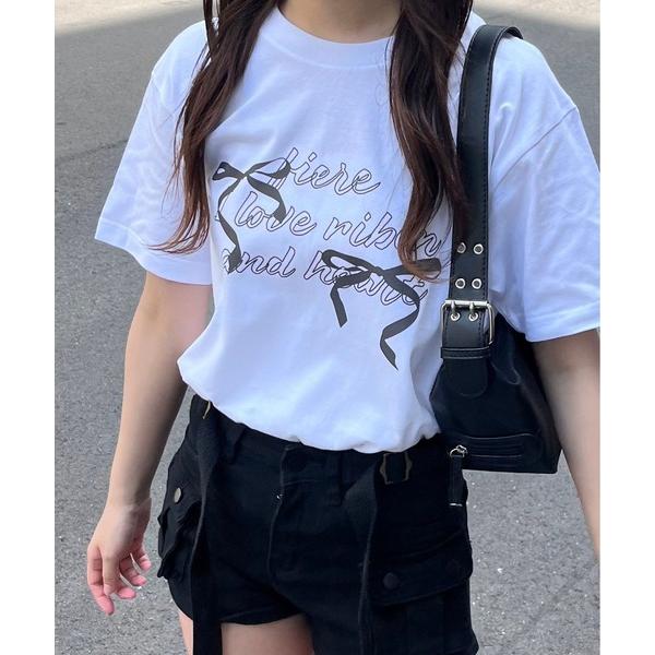 『タイムセール実施中』ZOZO問い合わせ番号:84835461ショップ:wears，ウェアーズブランド:fiere，フィエール商品名:リボンガーリー半袖Tシャツカテゴリ:トップス>Tシャツ/カットソーブランド品番:iz-065素材:綿...
