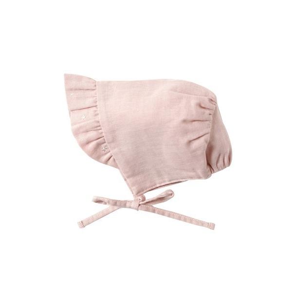※このアイテムは返品・交換対象外商品です。ZOZO問い合わせ番号:84835829ショップ:10mois，ディモワブランド:10mois，ディモワ商品名:【10mois(ディモワ)】star刺繍フリルWガーゼボンネット 42-44cmカテゴ...