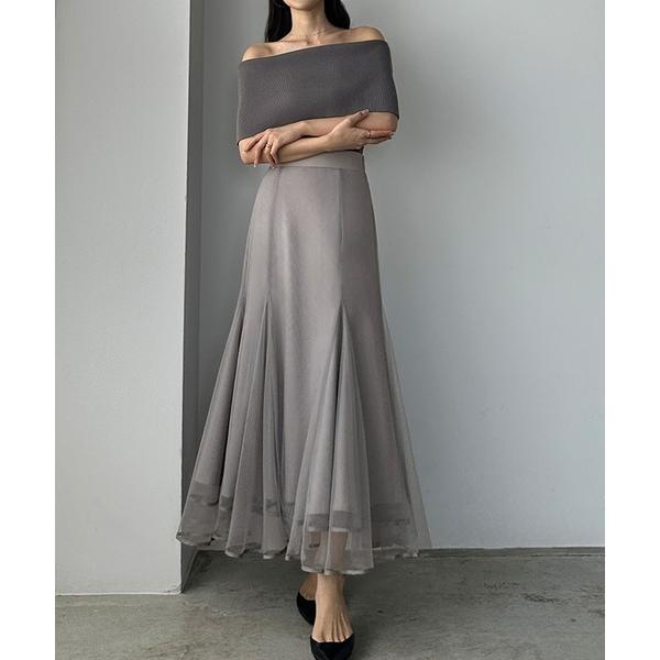 『タイムセール実施中』ZOZO問い合わせ番号:84836196ショップ:JUNOAH，ジュノアブランド:Louere，ルエレ商品名:裾パイピングチュールマーメイドスカートカテゴリ:スカート>スカートブランド品番:frvd036-407...