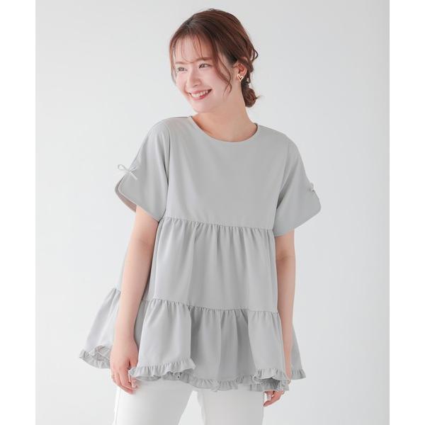 『タイムセール実施中』ZOZO問い合わせ番号:84836634ショップ:Fit more，フィットモアブランド:Fit more，フィットモア商品名:【ZOZO限定アイテム】スリットスリーブ裾フリルティアード半袖トップスカテゴリ:トップス&...