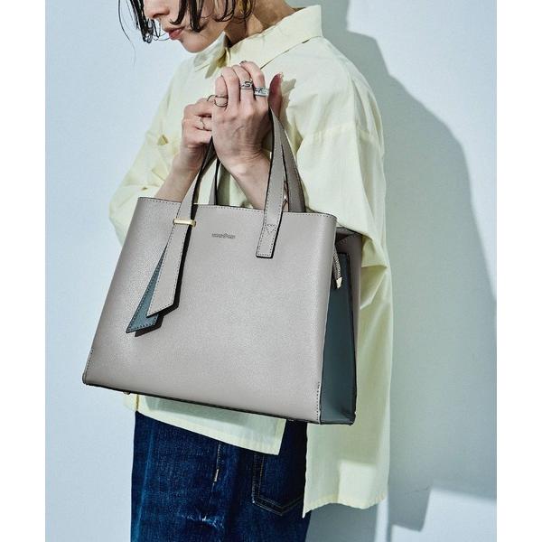 『タイムセール実施中』ZOZO問い合わせ番号:84868399ショップ:BARCOS，バルコスブランド:HUNDRED，ハンドレッド商品名:アシメデザイン バイカラー2wayハンドバッグ ショルダーバッグ レディースバッグカテゴリ:バッグ&...