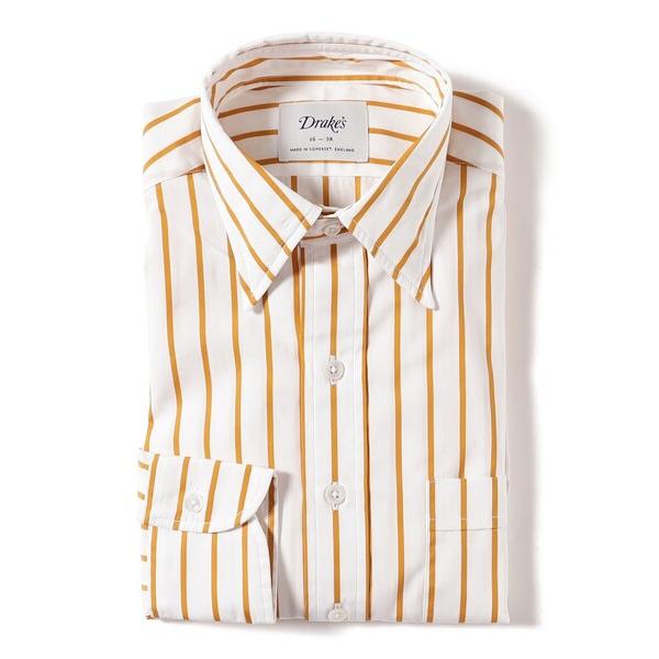 『セール実施中』ZOZO問い合わせ番号:84901456ショップ:BEAMS MEN，ビームス メンブランド:DRAKE'S，ドレイクス，BEAMS F，ビームスエフ商品名:【別注】Drake’s / ワイドストライプ レギュラーカラーシャ...