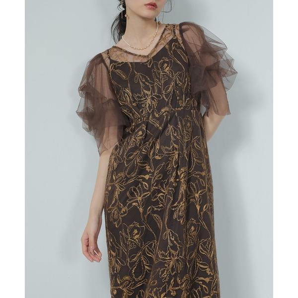 ZOZO問い合わせ番号:84903167ショップ:Kana，カナブランド:Kana，カナ，LE'RURE，リルアー商品名:刺繍レース チュールスリーブ コクーン パーティードレス 結婚式 お呼ばれ オケージョンドレスカテゴリ:ワンピース/ド...