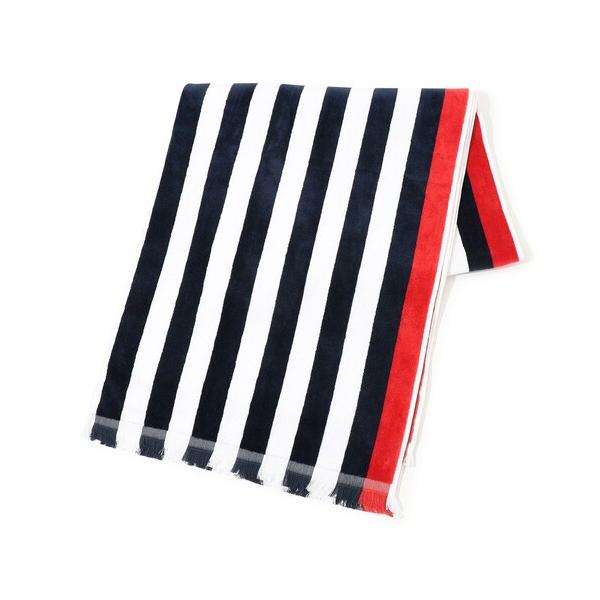 ZOZO問い合わせ番号:85062882ショップ:TOMORROWLAND，トゥモローランドブランド:TOMORROWLAND HOME，トゥモローランドホーム商品名:コットンストライプ ベルベットビーチタオルカテゴリ:インテリア>タ...