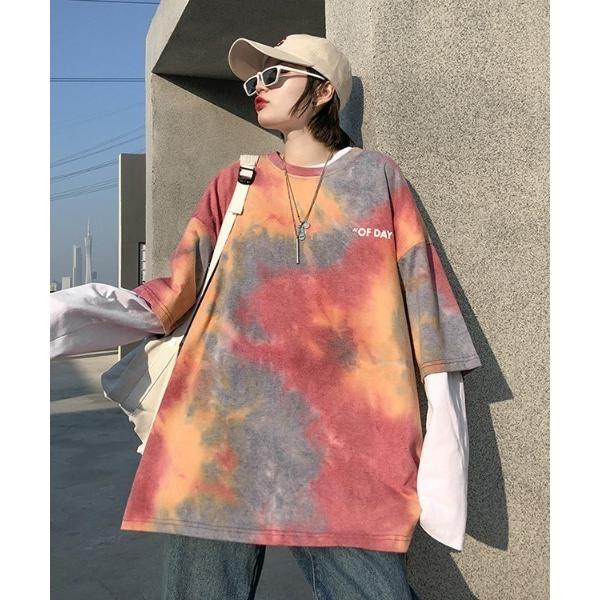 ZOZO問い合わせ番号:85064436ショップ:VIBGYOR，ヴィブジョーブランド:B'day，ビーデイ商品名:【 B'day / ビーデー 】タイダイワンポイントTカテゴリ:トップス>Tシャツ/カットソーブランド品番:24-41...