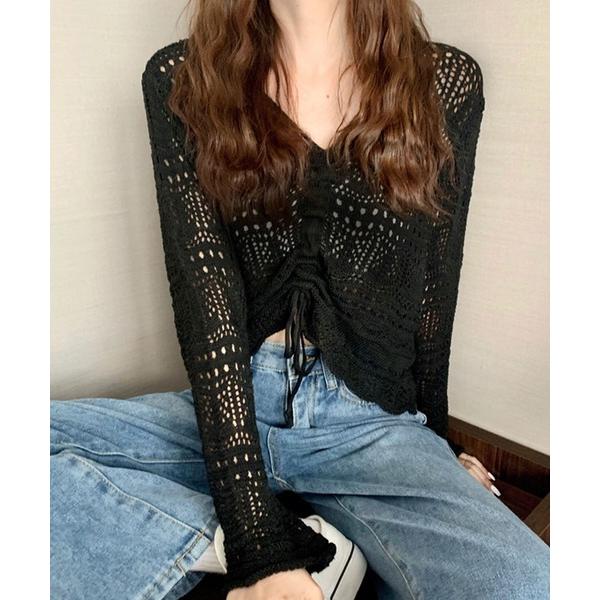 『セール実施中』ZOZO問い合わせ番号:85096301ショップ:Teem Store，チームストアブランド:Teem Store，チームストア商品名:シャーリングメッシュ編み ニットカテゴリ:トップス>ニット/セーターブランド品番:...