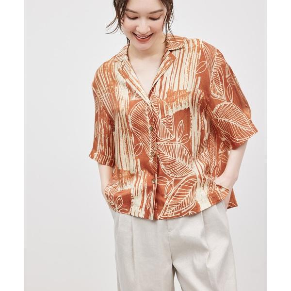 『セール実施中』ZOZO問い合わせ番号:85101778ショップ:ROPE'，ロぺブランド:ROPE'，ロペ商品名:【IPEKER】ニュアンスボタニカル開襟シャツカテゴリ:トップス>シャツ/ブラウスブランド品番:2024-A-GGH2...