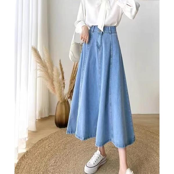 ZOZO問い合わせ番号:85195769ショップ:gossip！ロサンゼルス，ゴシップロサンゼルスブランド:dream in the cradle，ドリームインザクレイドル商品名:エレガントシルエットデニムフレアスカートカテゴリ:スカート&...