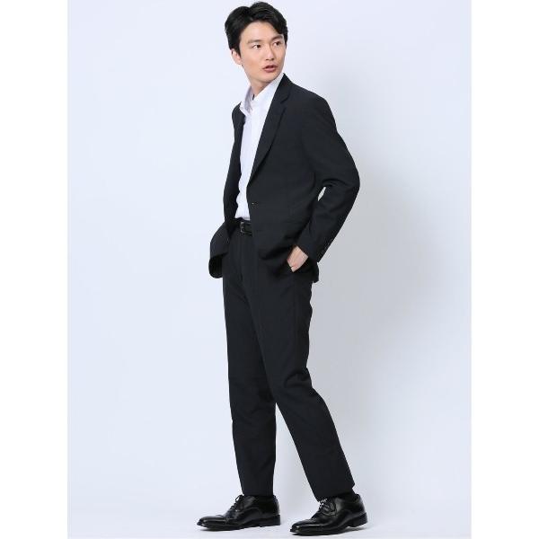 ZOZO問い合わせ番号:85226709ショップ:TAKA-Q，タカキューブランド:TAKA-Q，タカキュー商品名:【ウール混 パンツウォッシャブル】タカキュー 2ボタン2ピース セットアップスーツ ストライプ黒カテゴリ:フォーマルスーツ/...