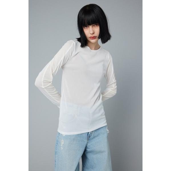 『セール実施中』ZOZO問い合わせ番号:85228625ショップ:HeRIN.CYE，ヘリンドットサイブランド:HeRIN.CYE，ヘリンドットサイ，SHEL'TTER，シェルター商品名:Line mesh inner tops    ライ...