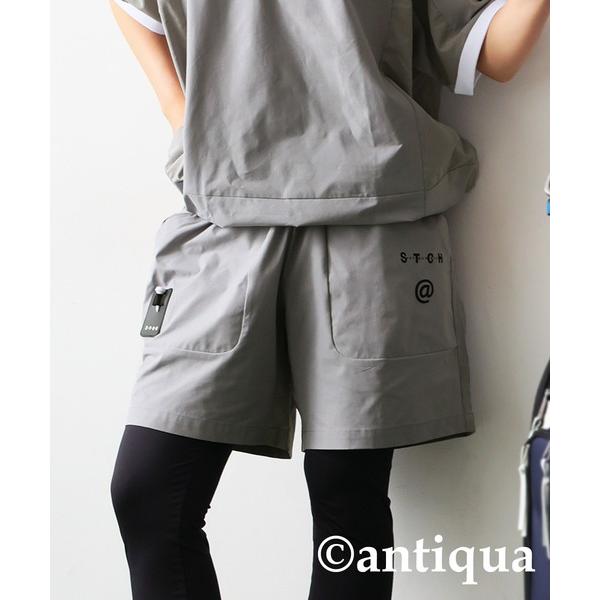 ZOZO問い合わせ番号:85261478ショップ:antiqua，アンティカブランド:antiqua，アンティカ商品名:【STCH】ロゴハーフパンツカテゴリ:パンツ>その他パンツブランド品番:ZST-00068素材:ポリエステル：10...