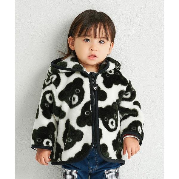 ZOZO問い合わせ番号:85261833ショップ:MIKI HOUSE，ミキハウスブランド:DOUBLE_B，ダブルビー商品名:黒クマ総柄ブランケットコートカテゴリ:ジャケット/アウター>その他アウターブランド品番:63-3802-6...