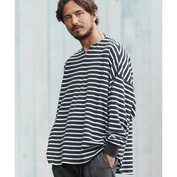 『セール実施中』ZOZO問い合わせ番号:85293588ショップ:CAMBIO，カンビオブランド:CAMBIO，カンビオ商品名:mlt4780-Span Fraise Border Key Neck Long Sleeve Pullover...