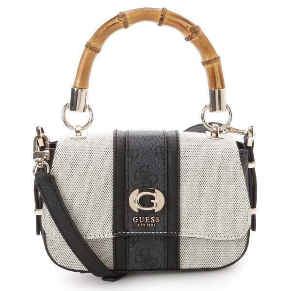 『セール実施中』ZOZO問い合わせ番号:85293803ショップ:GUESS，ゲスブランド:Guess，ゲス商品名:KERIMA Bamboo Mini Top Handle Flap ショルダーバッグ レディースカテゴリ:バッグ>シ...