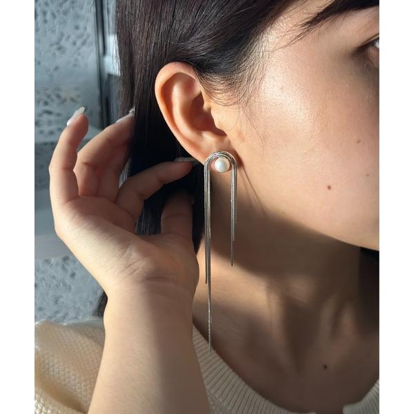 『セール実施中』※このアイテムは返品・交換対象外商品です。ZOZO問い合わせ番号:85362284ショップ:BURNER，バーナーブランド:Burner，バーナー商品名:【CHI SELECT】パールデザイン タッセル ロングピアス 両耳用...