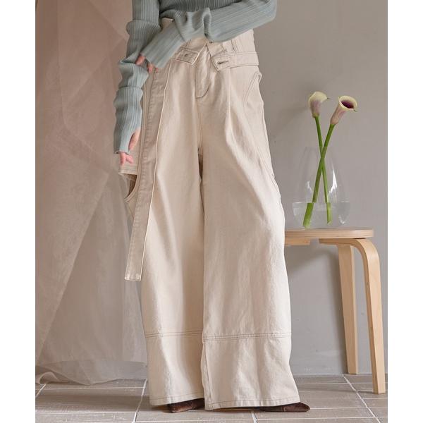 『タイムセール実施中』ZOZO問い合わせ番号:85428273ショップ:mideal，マイディールブランド:mideal，マイディール商品名:cut out design wide denim  / カットアウトデザインワイドデニムカテゴリ...