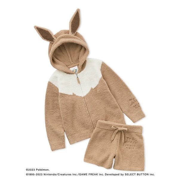 『セール実施中』ZOZO問い合わせ番号:85461931ショップ:gelato pique，ジェラート　ピケブランド:gelato pique，ジェラートピケ商品名:【ポケモンスリープ】【キッズ】ベビモコ イーブイ パーカ＆ショートパンツセ...