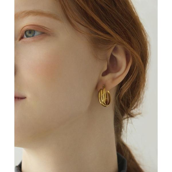 ※このアイテムは返品・交換対象外商品です。ZOZO問い合わせ番号:85495663ショップ:CENE，セネブランド:CENE，セネ商品名:【CENE】セネ/トリプルウェブフープピアスカテゴリ:アクセサリー>ピアス（両耳用）ブランド品番...