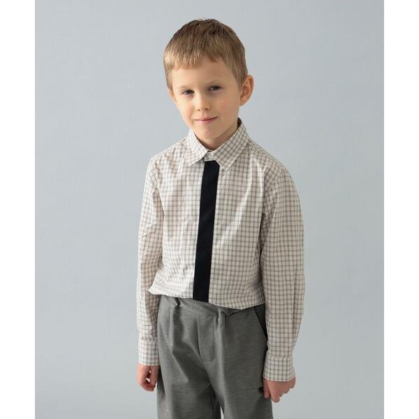 『セール実施中』ZOZO問い合わせ番号:85498607ショップ:BEAMS WOMEN，ビームスウィメンブランド:こども ビームス，コドモビームス商品名:ARCH＆LINE / オーガニック チェック ニットタイ シャツ 2024（115...