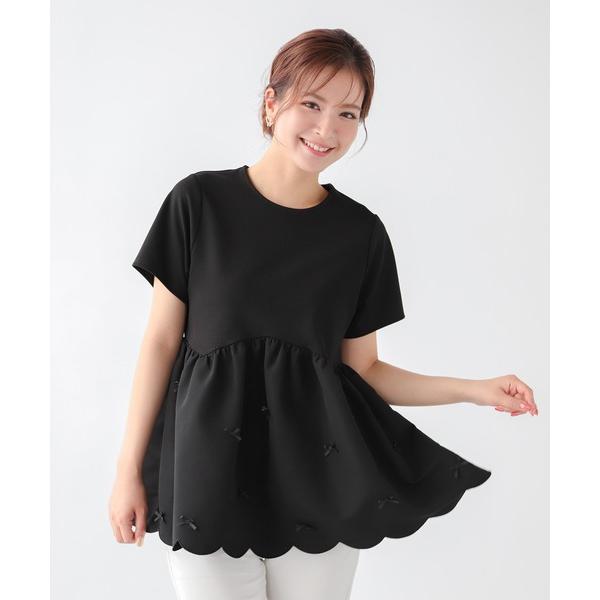 『タイムセール実施中』ZOZO問い合わせ番号:85499442ショップ:Fit more，フィットモアブランド:Fit more，フィットモア商品名:裾スカラップリボンカットソーカテゴリ:トップス>Tシャツ/カットソーブランド品番:f...