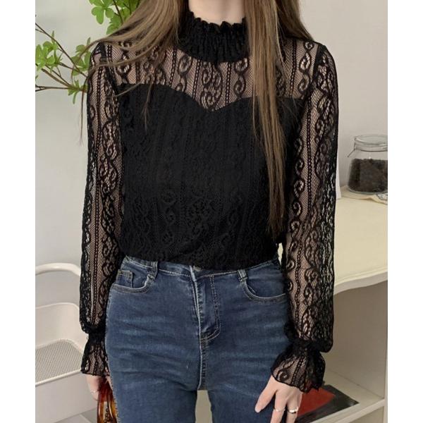 『タイムセール実施中』ZOZO問い合わせ番号:85533422ショップ:Ada.，エイダブランド:Miniministore，ミニミニストア商品名:レース ブラウス プチハイネック 重ね着カテゴリ:トップス>シャツ/ブラウスブランド品...