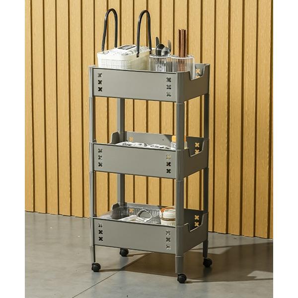 ZOZO問い合わせ番号:85599889ショップ:aimoha，アイモハブランド:aimoha，アイモハ商品名:キャスター付きで移動可能な３段ラックカテゴリ:インテリア>収納グッズブランド品番:molan3013a素材:PP原産国:中...