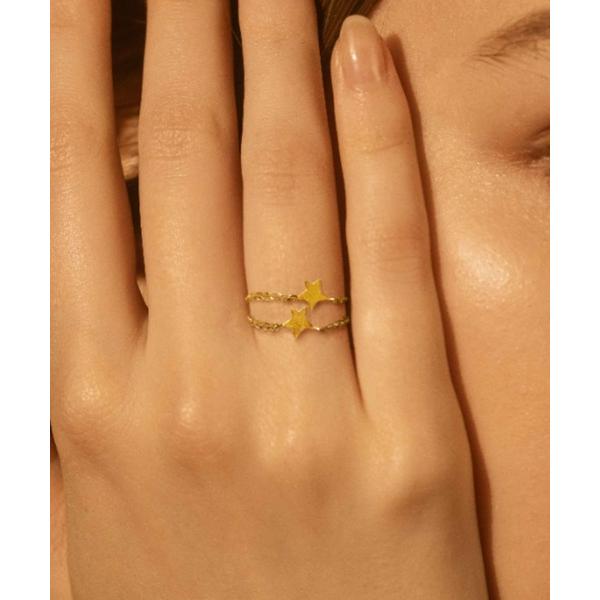 ZOZO問い合わせ番号:85603870ショップ:H.O.V，フォブブランド:les bonbon，ルボンボン商品名:【les bonbon】starlight chain ring　スターライト　チェーン　リングカテゴリ:アクセサリー&g...