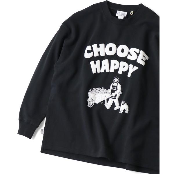 ZOZO問い合わせ番号:85604672ショップ:gym master，ジムマスターブランド:gym master，ジムマスター商品名:10.3oz  CHOOSE HAPPYスウェットビッグTeeカテゴリ:トップス>スウェットブラン...