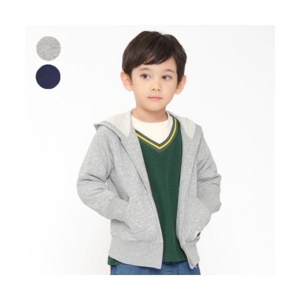 『タイムセール実施中』ZOZO問い合わせ番号:85605346ショップ:こどもの森e-shop，コドモノモリイーショップブランド:moujonjon，ムージョンジョン商品名:裏毛フード付き無地ジップアップパーカーカテゴリ:トップス>パ...