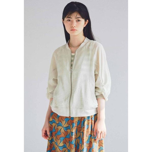 『セール実施中』ZOZO問い合わせ番号:85605900ショップ:FELISSIMO，フェリシモブランド:MEDE19F，メデジュウキュウ商品名:ＭＥＤＥ１９Ｆ　ギャザースリーブシアーブルゾンカテゴリ:ジャケット/アウター>ブルゾンブ...