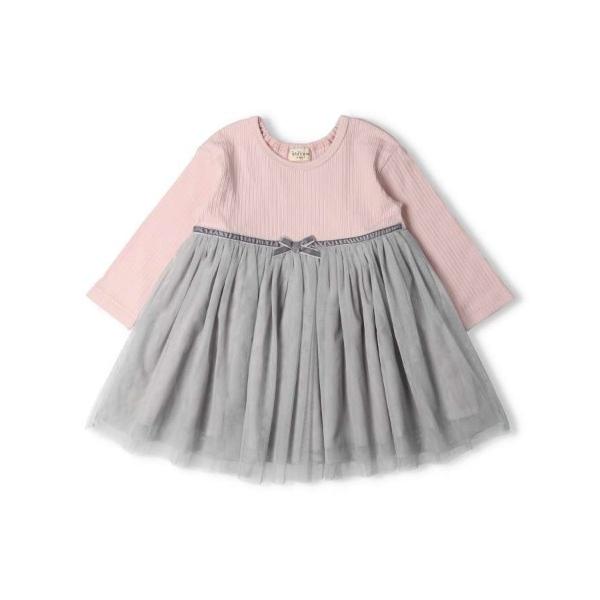 『タイムセール実施中』ZOZO問い合わせ番号:85637287ショップ:こどもの森e-shop，コドモノモリイーショップブランド:moujonjon，ムージョンジョン商品名:チュールスカートウエスト切替長袖ワンピースカテゴリ:ワンピース/ド...