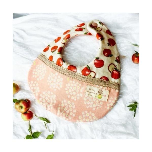 ※このアイテムは返品・交換対象外商品です。ZOZO問い合わせ番号:85637919ショップ:TONE，トーンブランド:tone，トーン商品名:【hanakago】 たまごスタイ　りんご×あじさい/ベビースタイ / ビブ/よだれかけ(SU)カ...