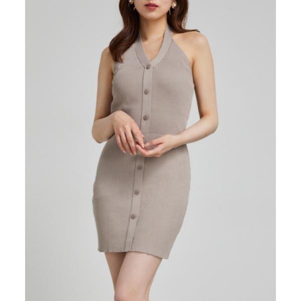 『タイムセール実施中』ZOZO問い合わせ番号:85639697ショップ:rienda，リエンダブランド:rienda，リエンダ商品名:ホルターネックタイトミニニットワンピース 夏服 サマーニットカテゴリ:ワンピース/ドレス>ワンピース...