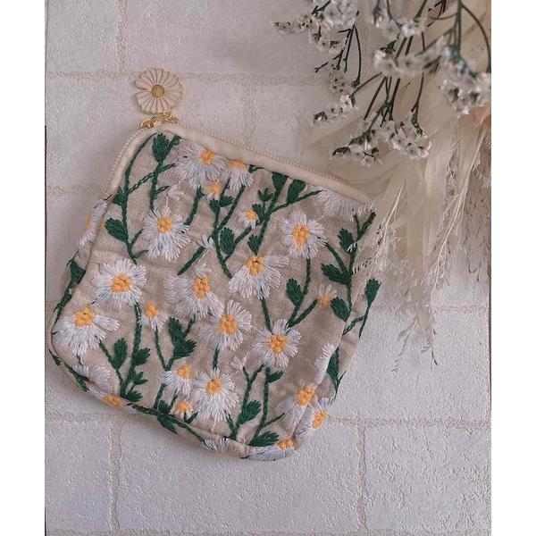 『タイムセール実施中』ZOZO問い合わせ番号:85701590ショップ:Mayree，メイリーブランド:Mignonjour，ミニョンジュール商品名:Mignonjour/デイジー柄ミニポーチ M2463カテゴリ:財布/小物>ポーチブ...