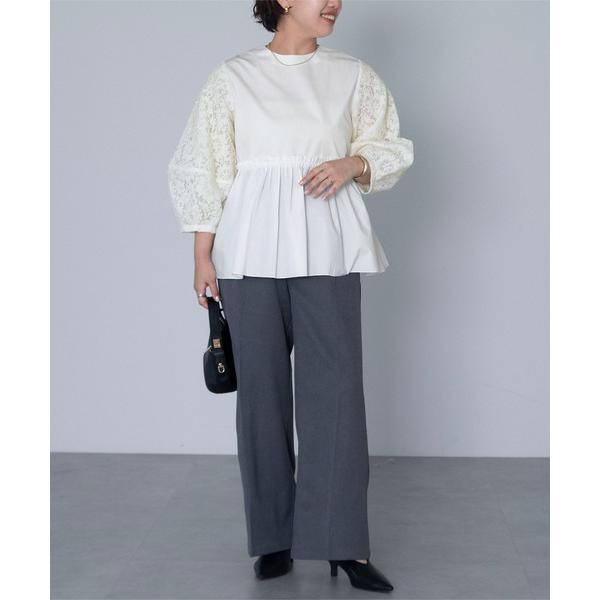 『タイムセール実施中』ZOZO問い合わせ番号:85735315ショップ:ur's，ユアーズブランド:ur's，ユアーズ商品名:レース切替ウエストギャザーブラウスカテゴリ:トップス>シャツ/ブラウスブランド品番:BEXU1695素材:【...