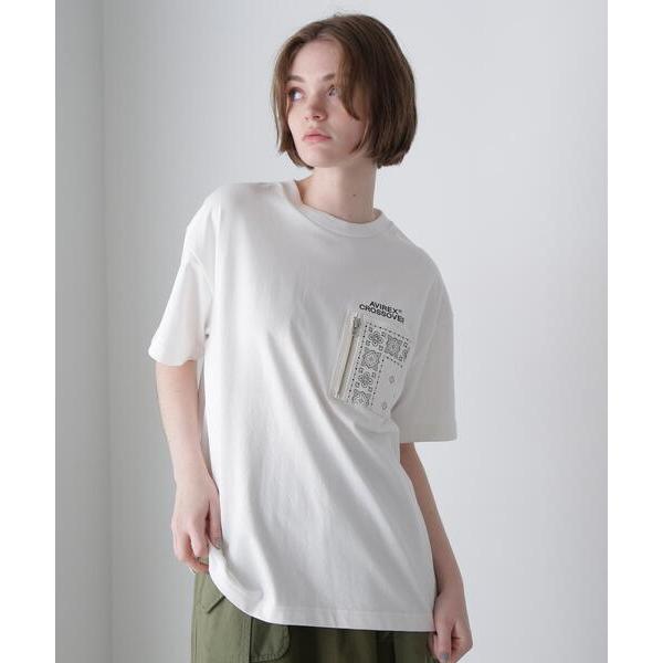 『セール実施中』ZOZO問い合わせ番号:85767974ショップ:AVIREX WOMAN，アヴィレックス ウーマンブランド:AVIREX，アヴィレックス商品名:《CROSSOVER》DENIM POCKET T-SHIRT / クロスオー...