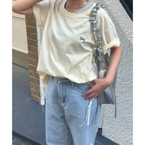 『セール実施中』ZOZO問い合わせ番号:85803473ショップ:nemne store，ネンネストアブランド:nemne store，ネンネストア商品名:《Delfy》リボンＴシャツカテゴリ:トップス>Tシャツ/カットソーブランド品...