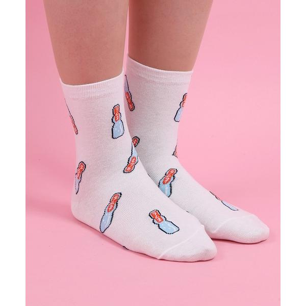 ※このアイテムは返品・交換対象外商品です。ZOZO問い合わせ番号:85804093ショップ:PUNYUS，プニュズブランド:PUNYUS，プニュズ商品名:フード総柄ソックス【RAMUNE】カテゴリ:レッグウェア>ソックス/靴下ブランド...