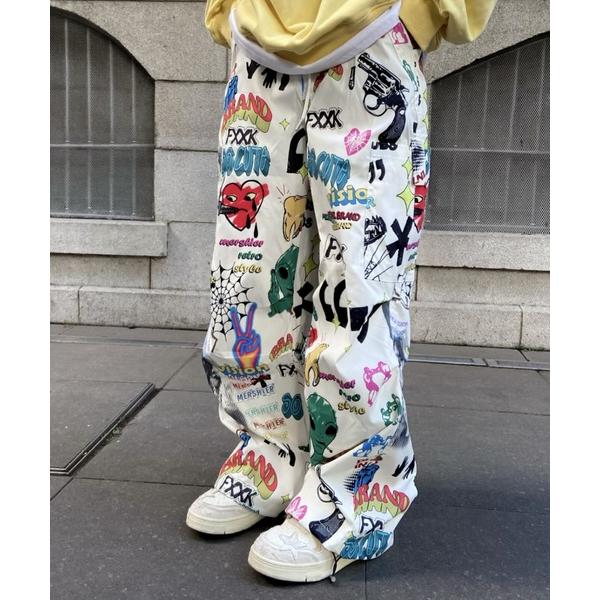 『セール実施中』ZOZO問い合わせ番号:85836398ショップ:Bonjour Sagan，ボンジュールサガンブランド:B.R.U，ブル，Bonjour Sagan，ボンジュールサガン商品名:落書き風カーゴパンツカテゴリ:パンツ>カ...