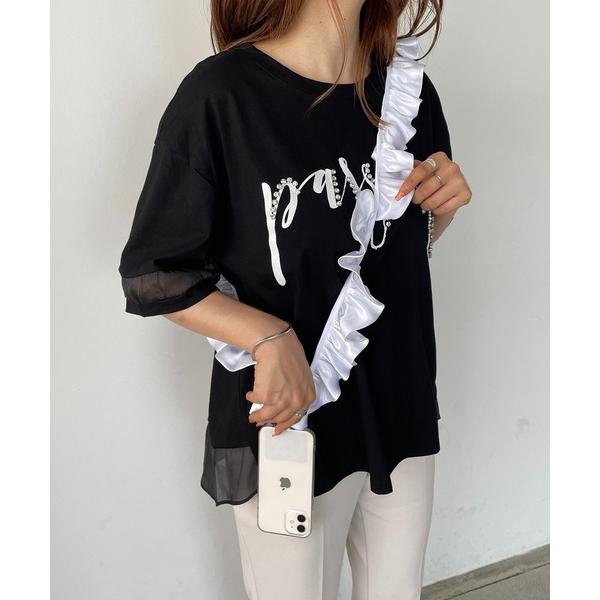 『セール実施中』ZOZO問い合わせ番号:85940232ショップ:210nouve，トゥージュヌーブブランド:antic rag，アンティックラグ商品名:サテンフリルスマホショルダーカテゴリ:PC・スマホグッズ/家電>スマホグッズブラ...