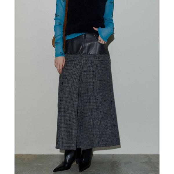 『タイムセール実施中』ZOZO問い合わせ番号:85940565ショップ:MAISON SPECIAL，メゾン スペシャルブランド:MAISON SPECIAL，メゾンスペシャル商品名:Tweed Layered Box Pleated Sk...
