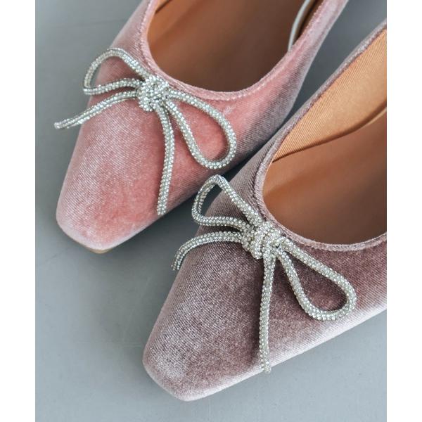 『セール実施中』ZOZO問い合わせ番号:85972937ショップ:EVOL，イーボルブランド:EVOL，イーボル商品名:【EVOL】リボンフラットスクエアベロアパンプス IX5429カテゴリ:シューズ>パンプスブランド品番:IX542...