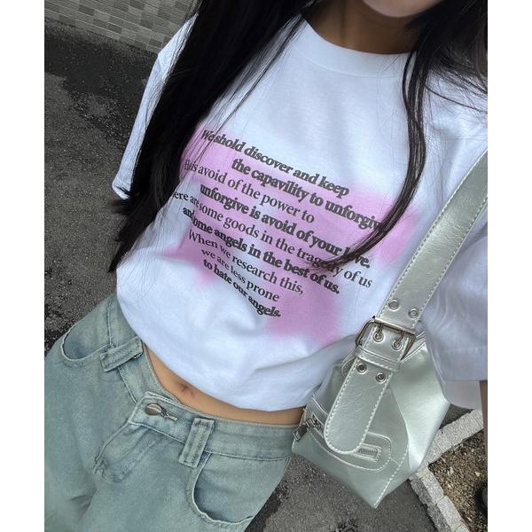 『タイムセール実施中』ZOZO問い合わせ番号:86006775ショップ:wears，ウェアーズブランド:fiere，フィエール商品名:リボンレタリング半袖Tシャツカテゴリ:トップス>Tシャツ/カットソーブランド品番:iz-098素材:...