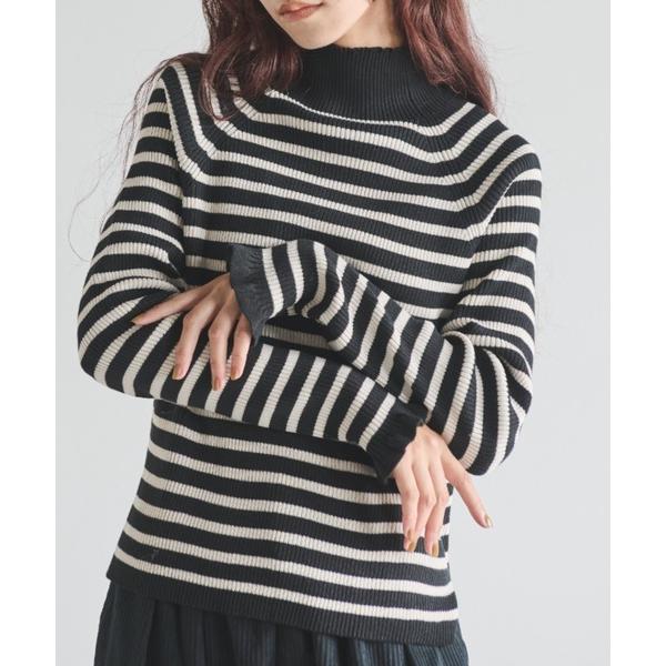 ZOZO問い合わせ番号:86009634ショップ:YARD PLUS/AUNT MARIE'S，ヤードプリュス/アントマリーズブランド:Libra Cue，リブラ キュー商品名:ハイネックフリルリブニットカテゴリ:トップス>ニット/セ...