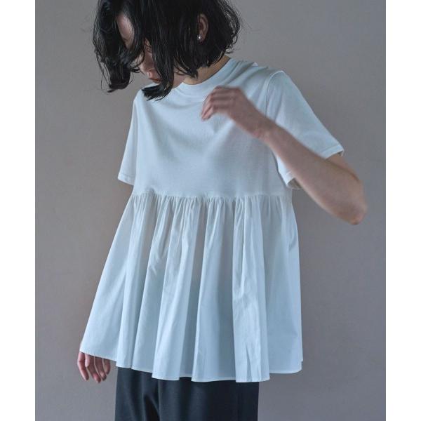 ZOZO問い合わせ番号:86074402ショップ:marjour，マージュールブランド:marjour，マージュール商品名:OTONA SWITCHING HALF PEPLUM TEEカテゴリ:トップス>Tシャツ/カットソーブランド...