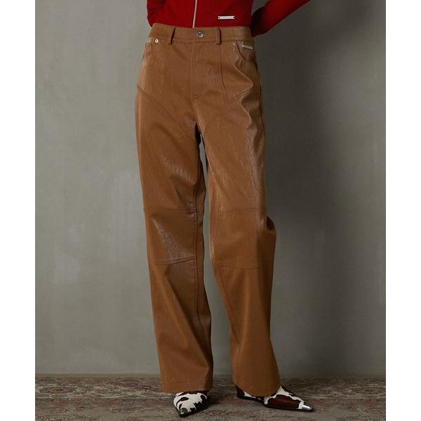 ZOZO問い合わせ番号:86080416ショップ:PRANK PROJECT，プランクプロジェクトブランド:PRANK PROJECT，プランクプロジェクト商品名:マルチファブリックフェイクレザーパンツ / Multi Fabric Fau...