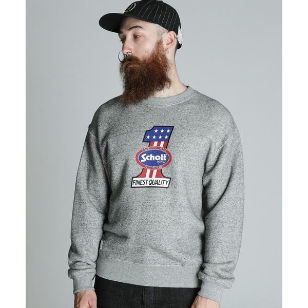 『セール実施中』ZOZO問い合わせ番号:86106698ショップ:SCHOTT，ショットブランド:schott，ショット商品名:Schott/ショット/SALT AND PEPPER SWEAT NO.1 AMERICAN/ソルトアンドペッ...