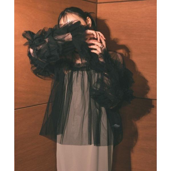 ZOZO問い合わせ番号:86108329ショップ:DONOBAN，ドノバンブランド:DONOBAN，ドノバン，ANDRESD，アンドレスド商品名:【ANDRESD】decorative tulle tops チュール フリル ブラウス トッ...