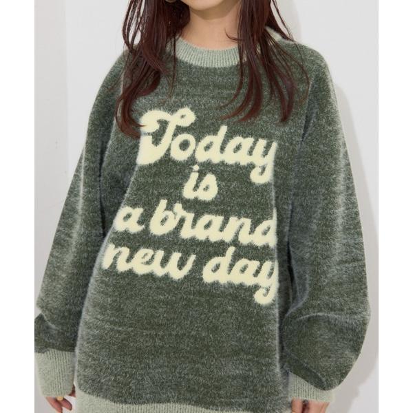 『タイムセール実施中』ZOZO問い合わせ番号:86110762ショップ:SLY，スライブランド:SLY，スライ商品名:【限定展開】JQ LOGO MINKY LOOSE KNIT TOPS ジャガード ロゴ ミンキー ルーズ ニット トップ...